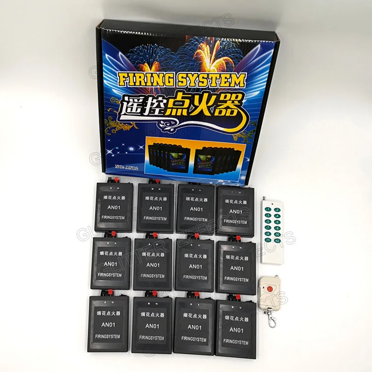 An12 Professional Liuyang Color Box 12 Channel Trigger Cold Pyro ...