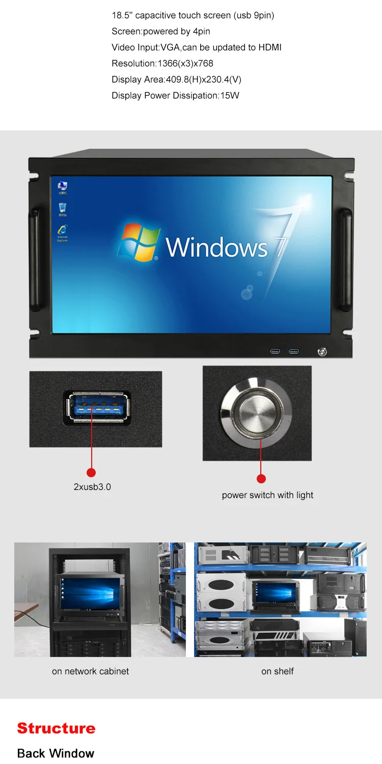 Custom Rackmount 6U Server Case with HD LCD Screen