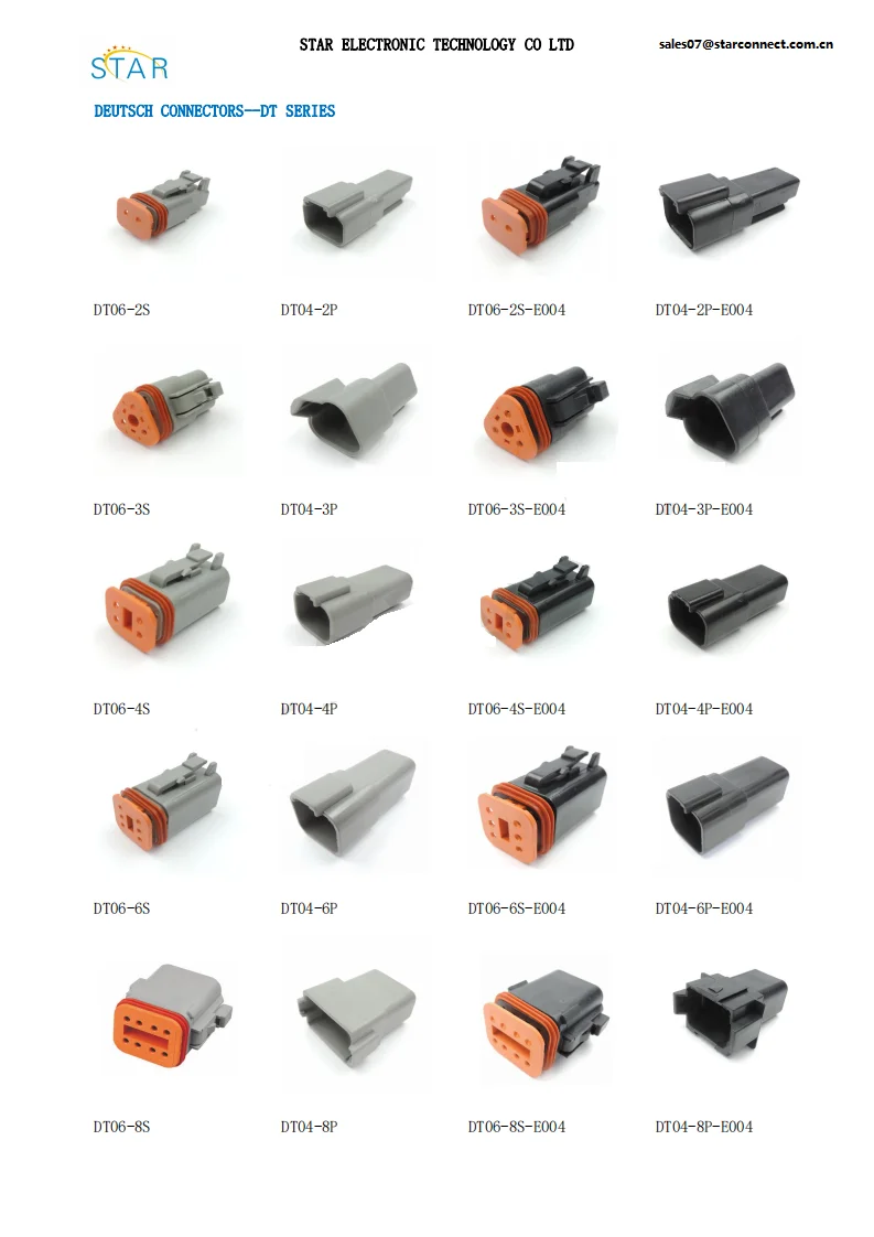 Conector automático de DTP04-2P eries ATP04-2P, conector hembra de 2 pines ALE Deutsch utomotive ...