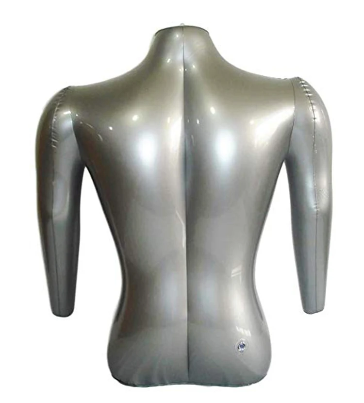 Heavy Duty Pvc Inflatable Male Half Body Mannequin With Arms Torso Top ...