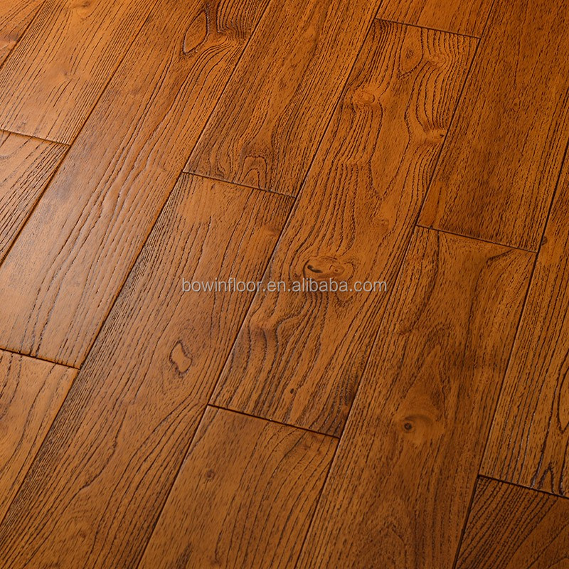 Classical Wire Brushed Asian Teak Solid Wood Flooring