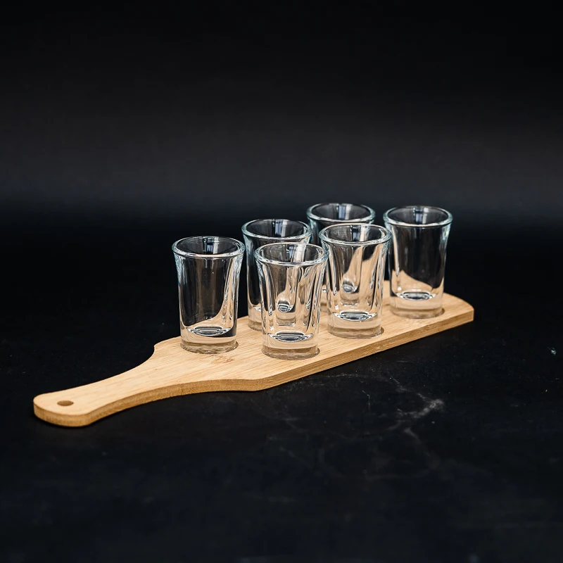 Eco-friendly Wooden Spirit Beer Shot Wine Tasting Flight Sampler Set ...