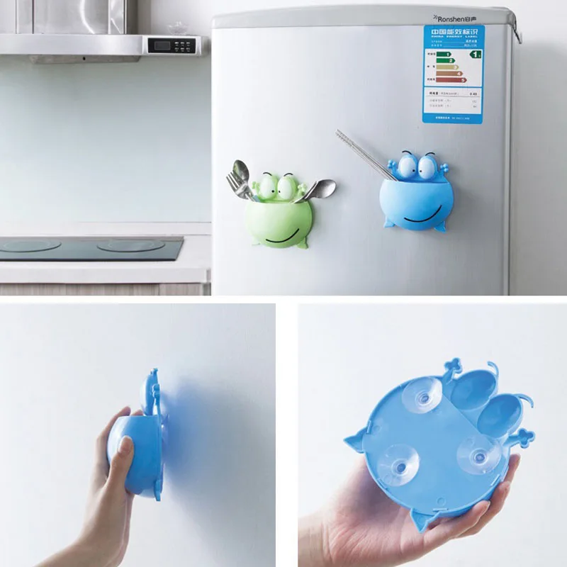 Cute Cartoon Frog Toothbrush Holder Kids Tooth Brushes Storage For ...