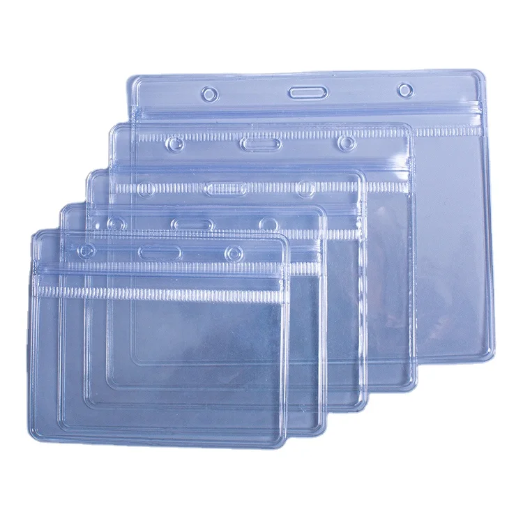 Clear Soft Plastic Id Card Holders Business Student Id Card Holder ...