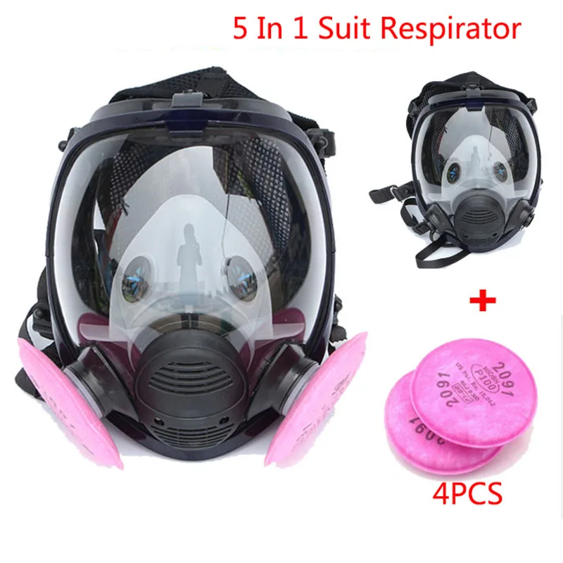 Oem Silicone Firefighting Safety Spherical Full Face Gas Mask - Buy Gas ...