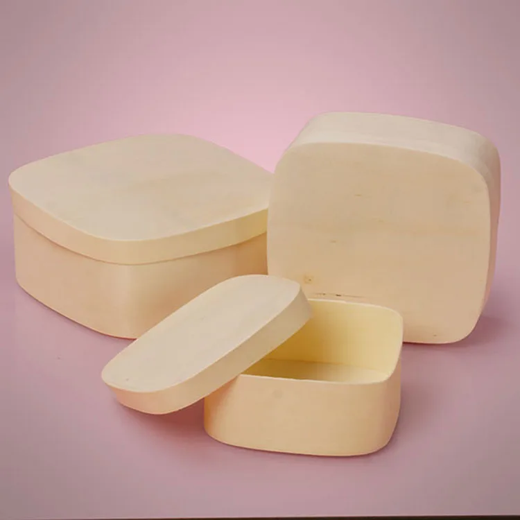 Cheap Unfinished Poplar Wooden Round Box - Perfect for Cakes