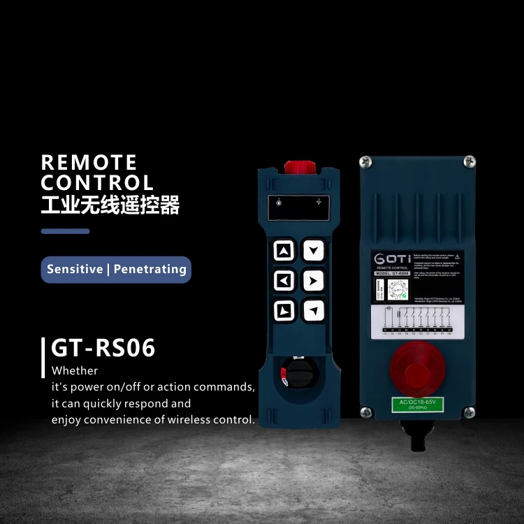 Gt-rs06 (2tx+1rx) Industrial Radio Wireless Crane Hoist Remote Control ...