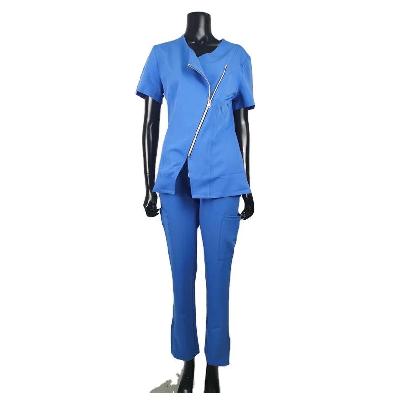 Gold Zipper Tunic Design Stylish Nursing Scrub Uniform Made Of ...