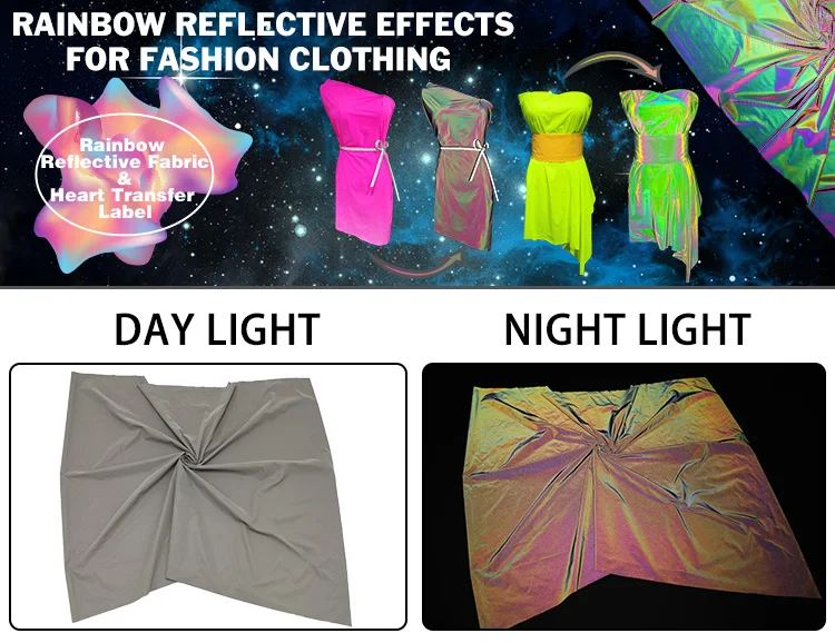 Wholesale Glow in the Dark Colorful Changeable Luminous Rainbow Fabric ...
