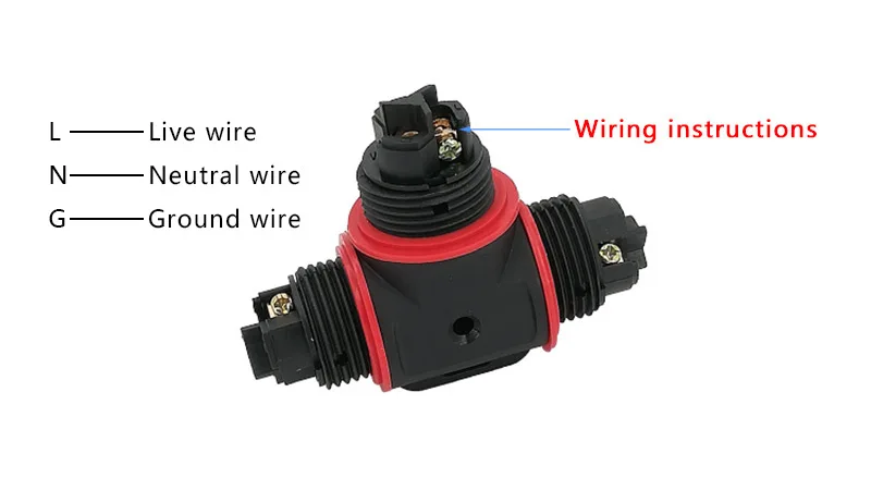 T Shape 3 Pin 250v 24a Ip68 Waterproof Connector Cable Wire Gland ...