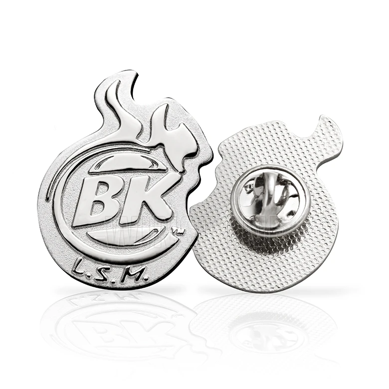 Custom Brass Die Struck Sandblast Pins for Promotion Event
