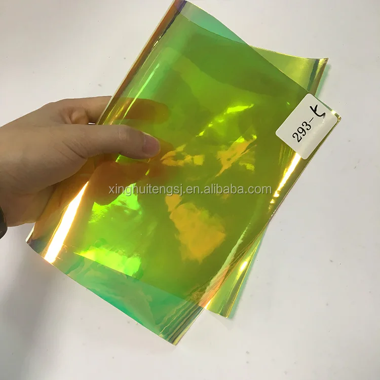 Pvc Mirrored Shiny Iridescent Transparent Plastic Dichroic Film For ...