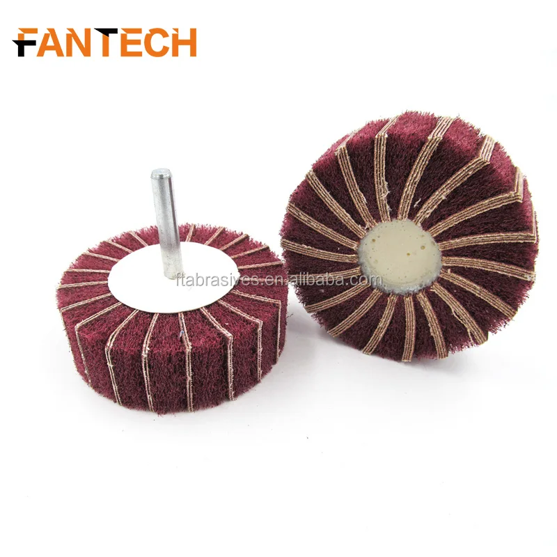 Fantech Non Woven Deburring Buffing Polishing Mounted Flap Wheel With ...