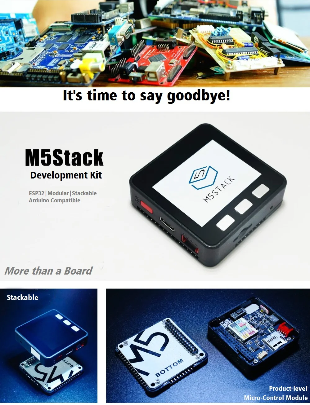 Iot Microcontroller Stackable Stem Development Board M5stack With Wifi ...