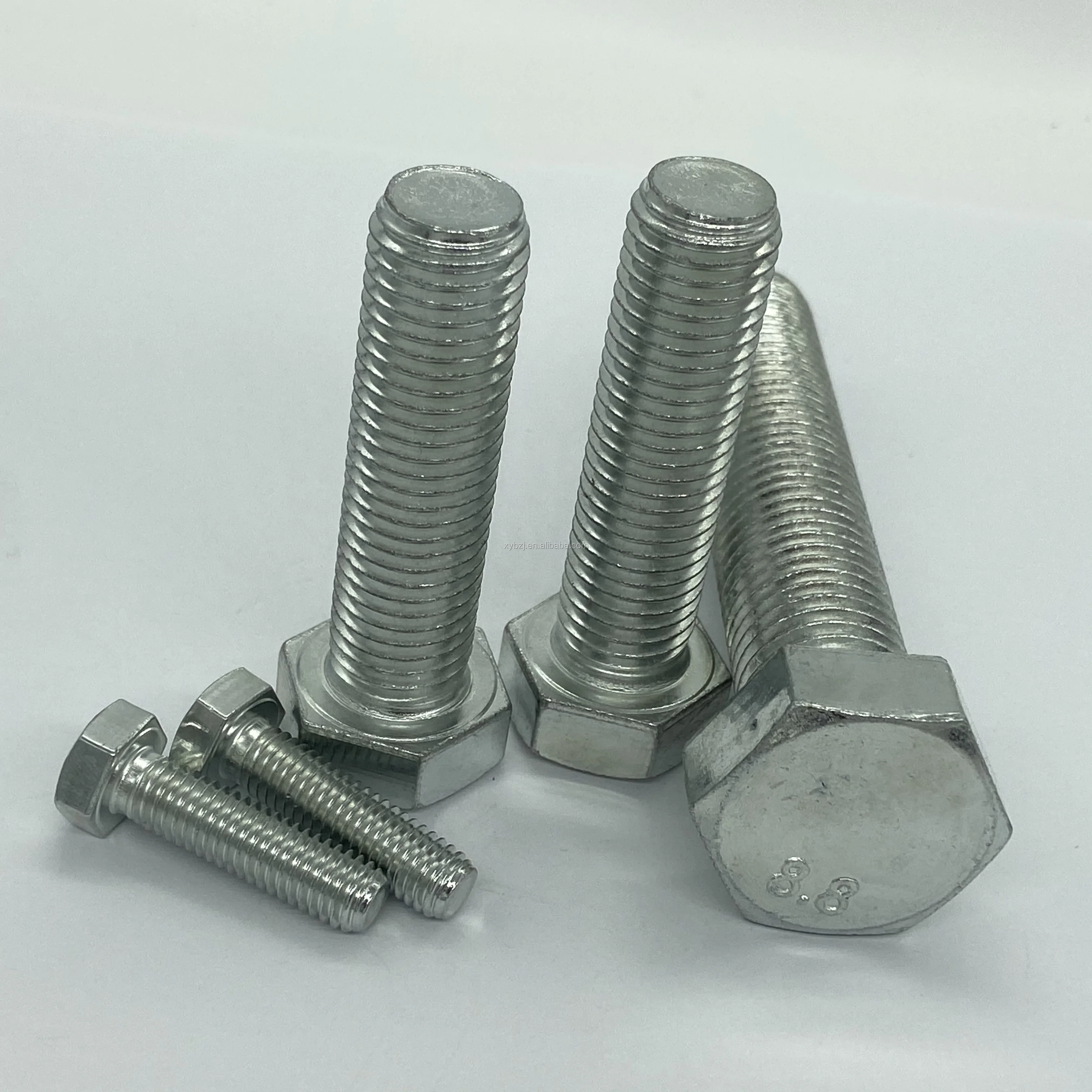 High Strength Bolts Fastener Zinc Plated HDG DIN931/933 Hex Bolt and Nut BSW UNC Din931 933 934 ...