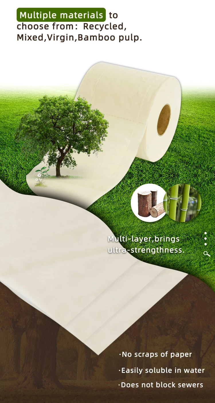 Fsc Soft Bamboo Pulp Tissue 4 Ply 215 Sheets Toilet Paper Roll - Buy ...