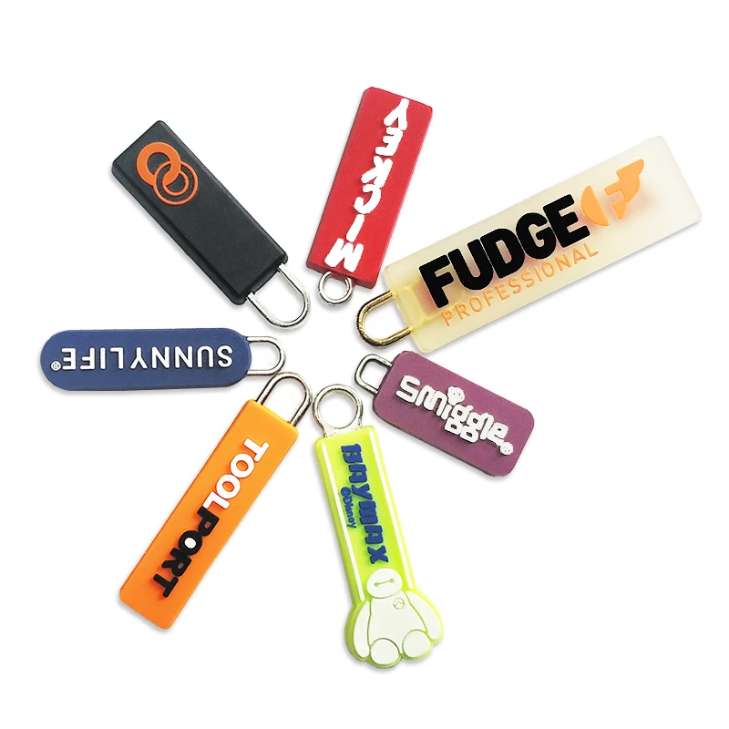 Custom High Quality Silicone Zip Pullers - Promotional Gifts