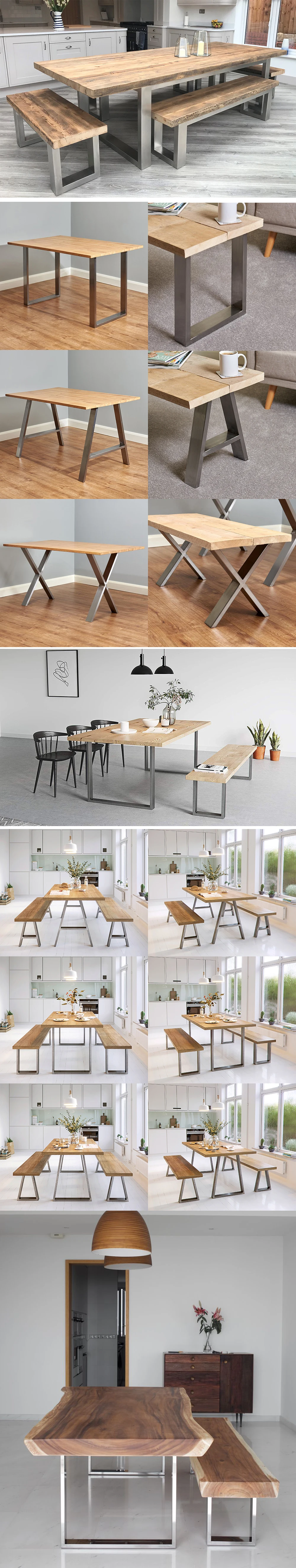 Stainless Steel Table Legs Furniture Feet Frame Brushed Polished Square ...