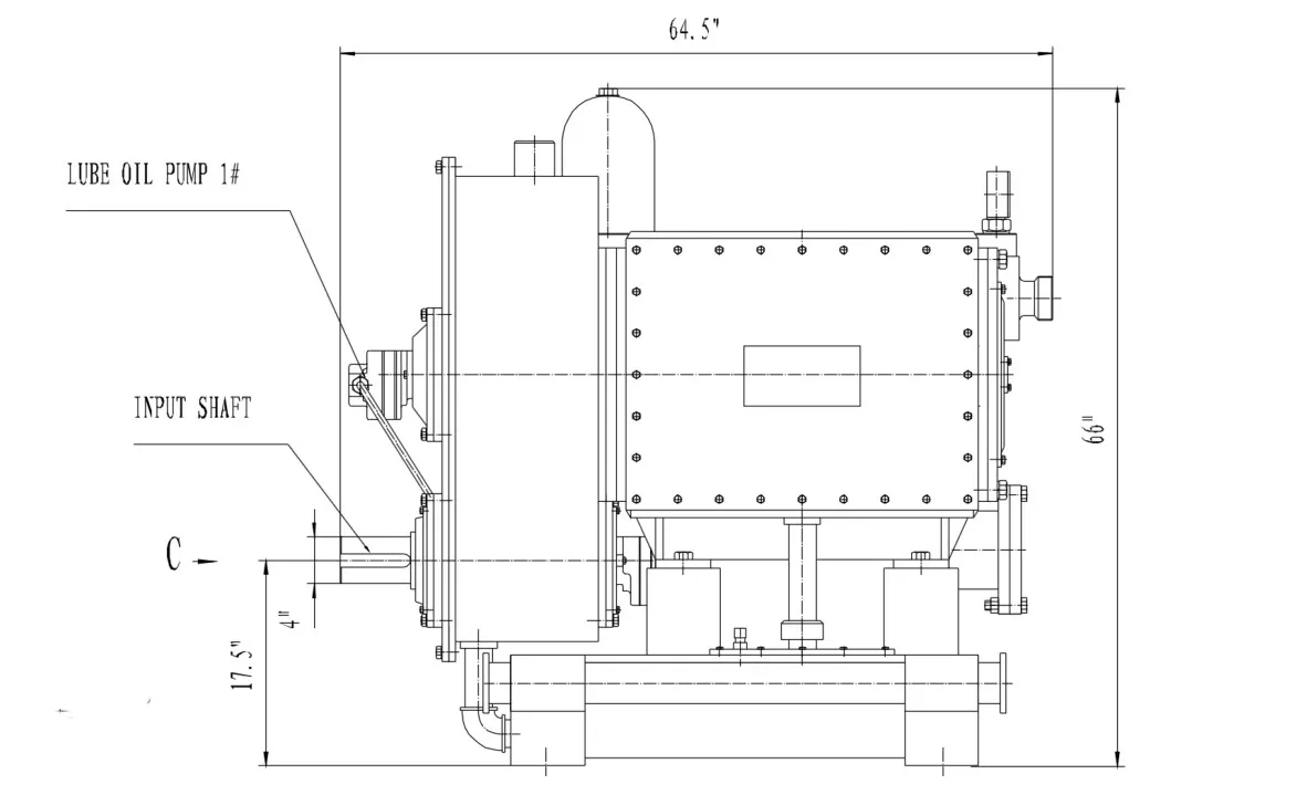 API HT-400 4 1/2 Inch Triplex Plunger Pump - 350KG Weight