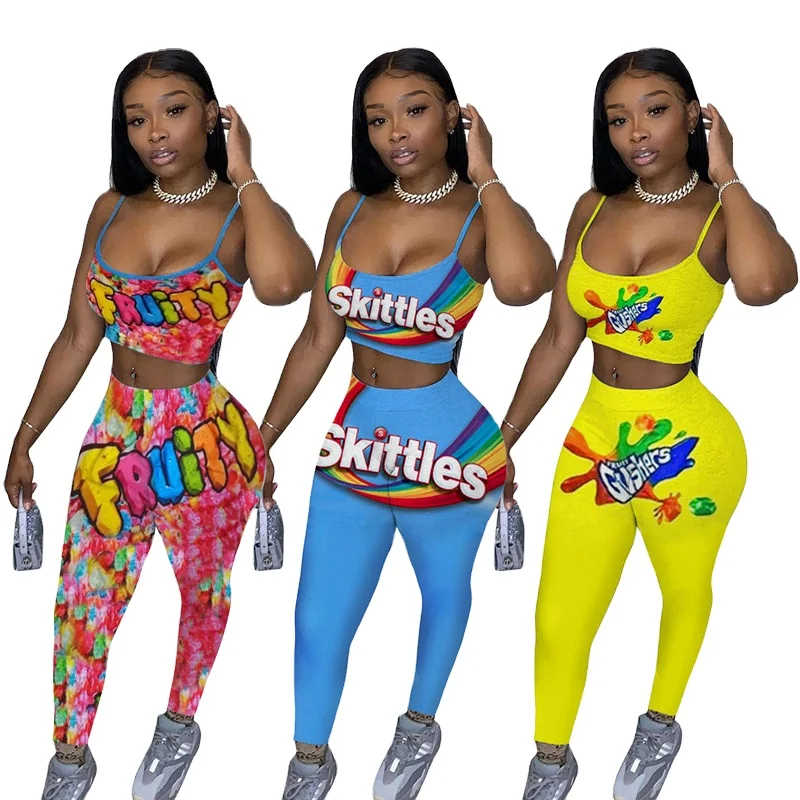Women Clothing Two Piece Booty Set Outfits Long Gusher Snickers Candy ...