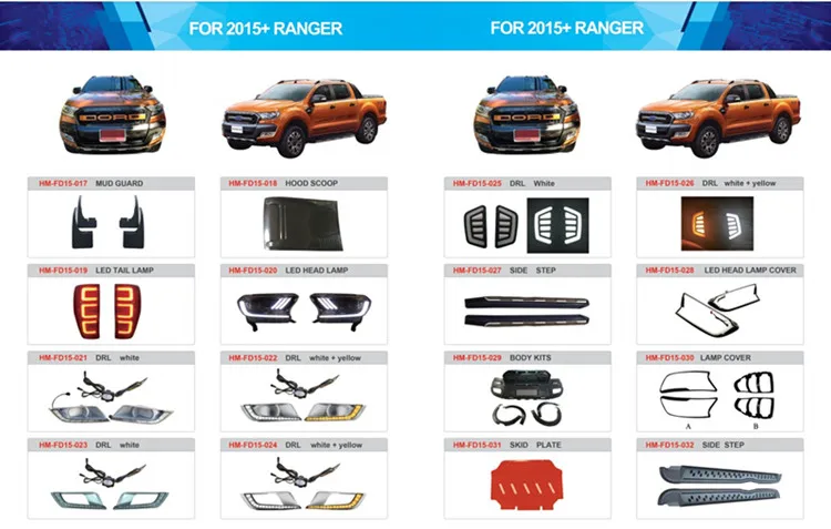 Klt-253-new Front Bumper Fender Flare Grill With Drl And Fog Lights ...