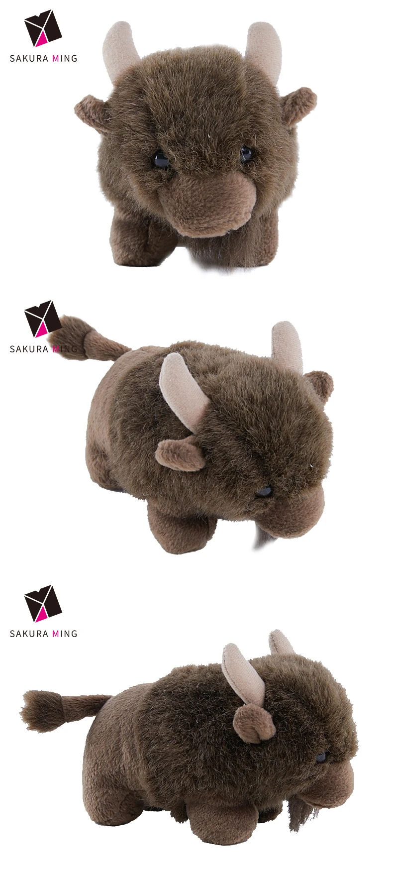 Plush Cuddly Animal Toy Buffalo - Super Soft Stuffed Animal