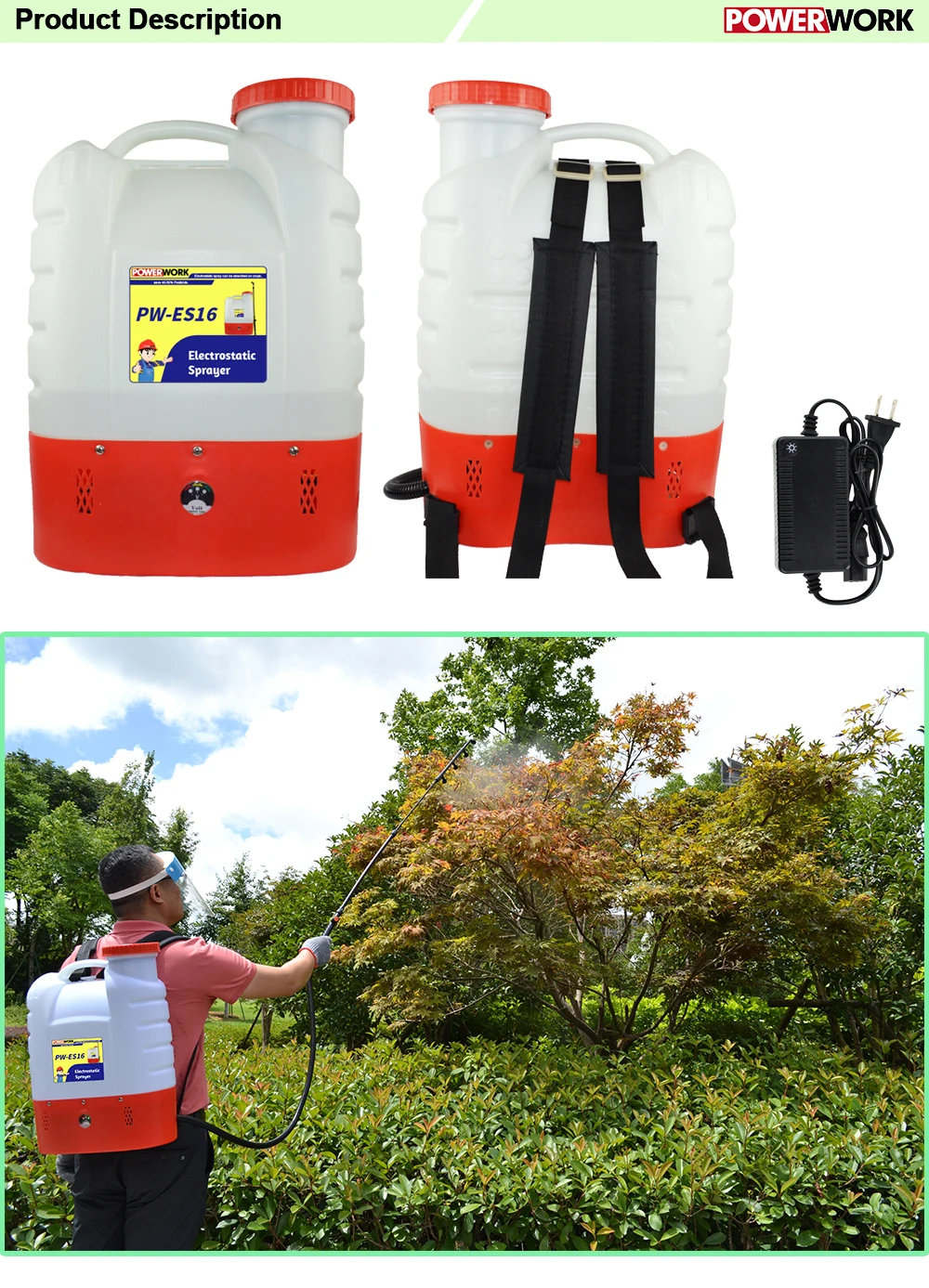 Battery Operated 16l Backpack Cordless Ulv Electrostatic Fogging ...