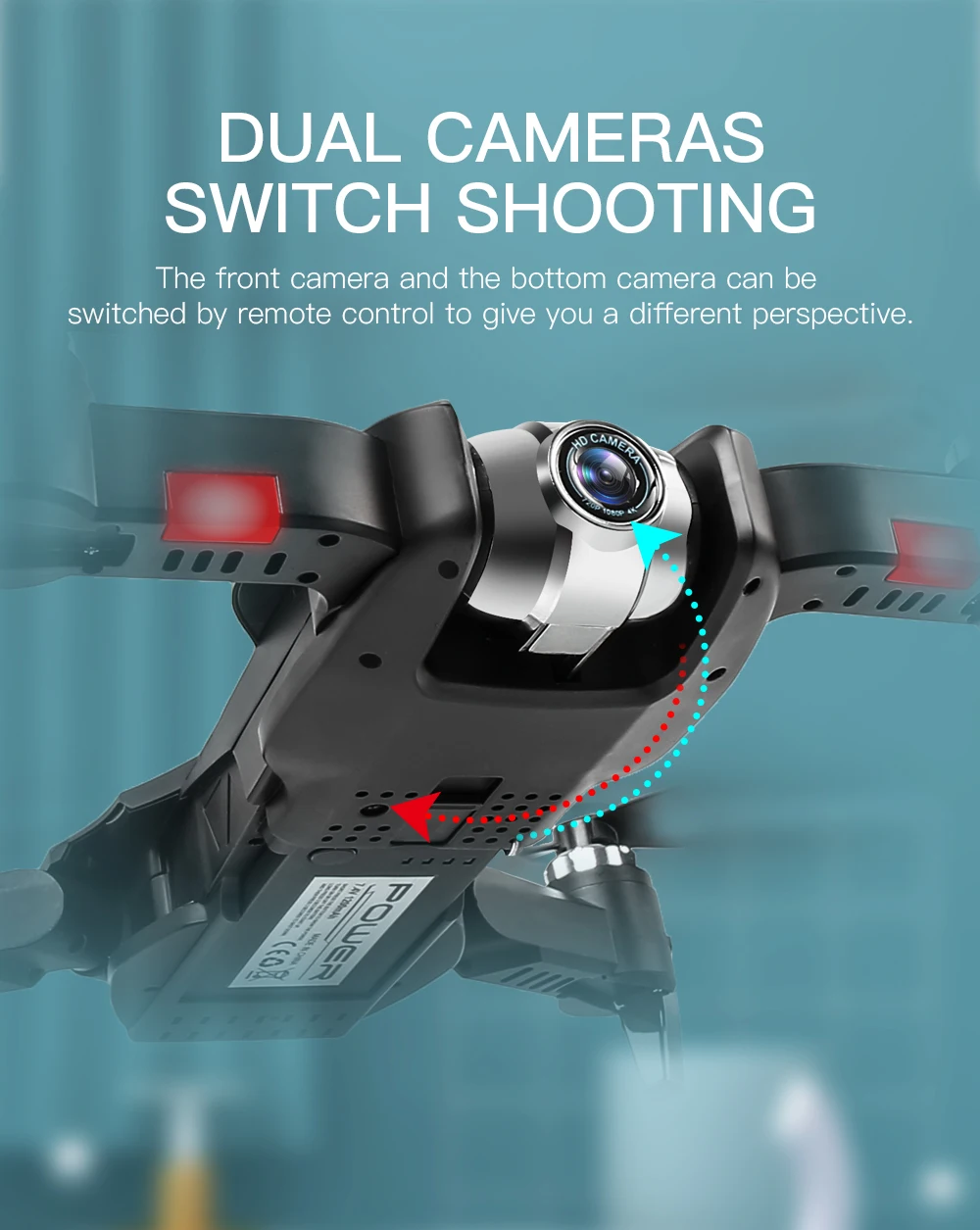 HOSHI S17 Foldable Drone 4K Optical Flow Dual Camera FPV Drone ...