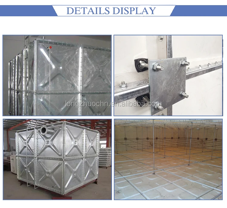 50 Cubic Meter Hot Galvanized Steel Water Tank For Bog Project Use ...