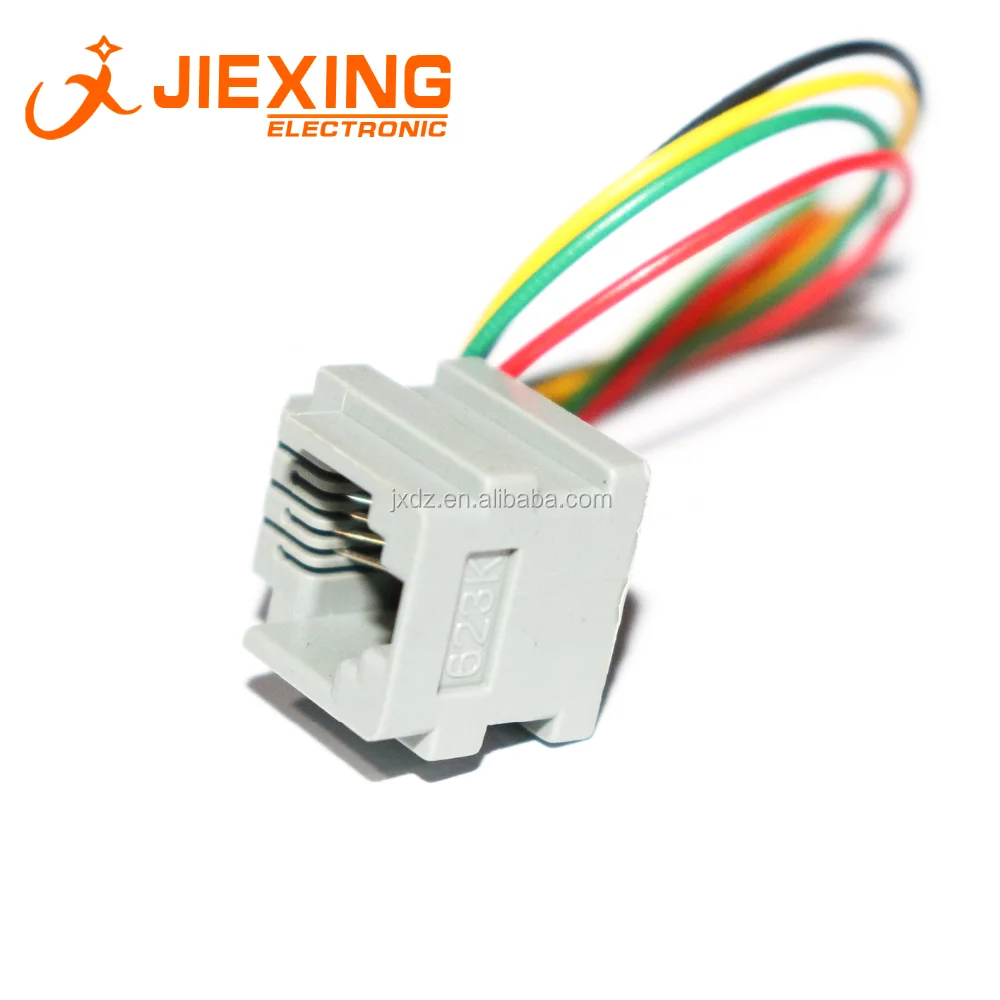 RJ11 6P4C Female Interface Socket with 10cm Cable Length