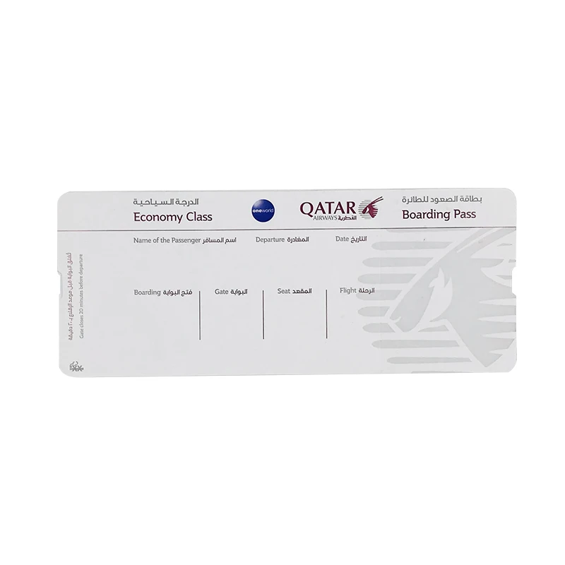Wholesale Custom Thermal Paper Airline Ticket Boarding Pass Printing ...
