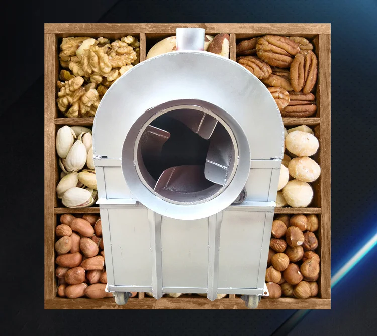 Electric Rotary Drum Roaster Peanut Roasting Machine Price Cashew Nut ...