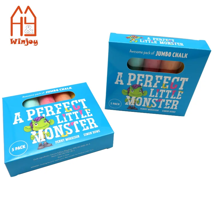 Custom Jumbo Chalk Set With Customized Logo Print for School,5 Pack ...