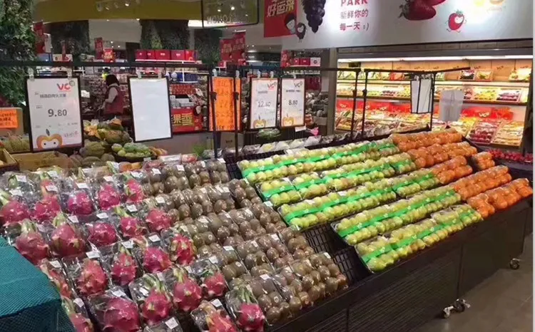 Produce Display Supermarket Five-step Banana Riser For Retail Store ...