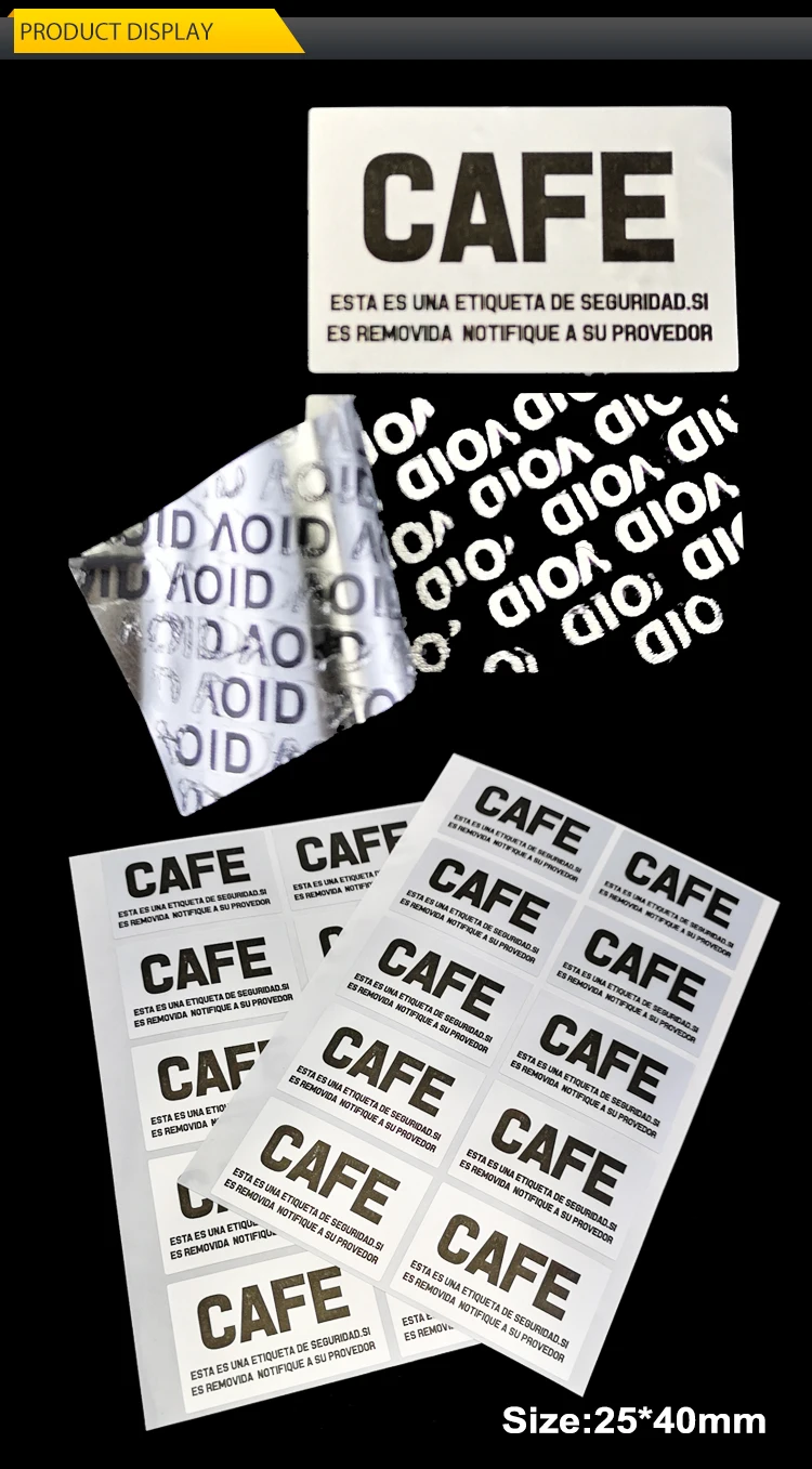 Custom Tamper Evident Warning Labels