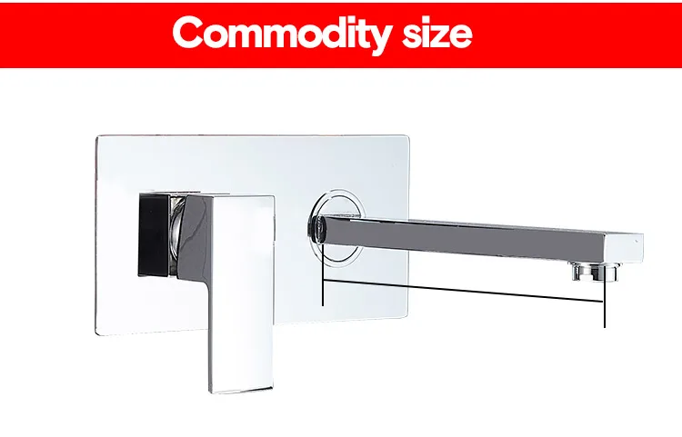 Modern Brass Concealed Basin Tap Single Handle Wall Mount Basin Faucet ...