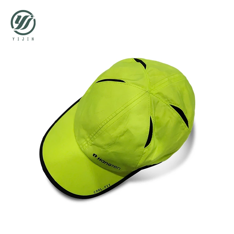 100% Polyester Green Sport Breathable Running Dry Fit Cap With Custom ...