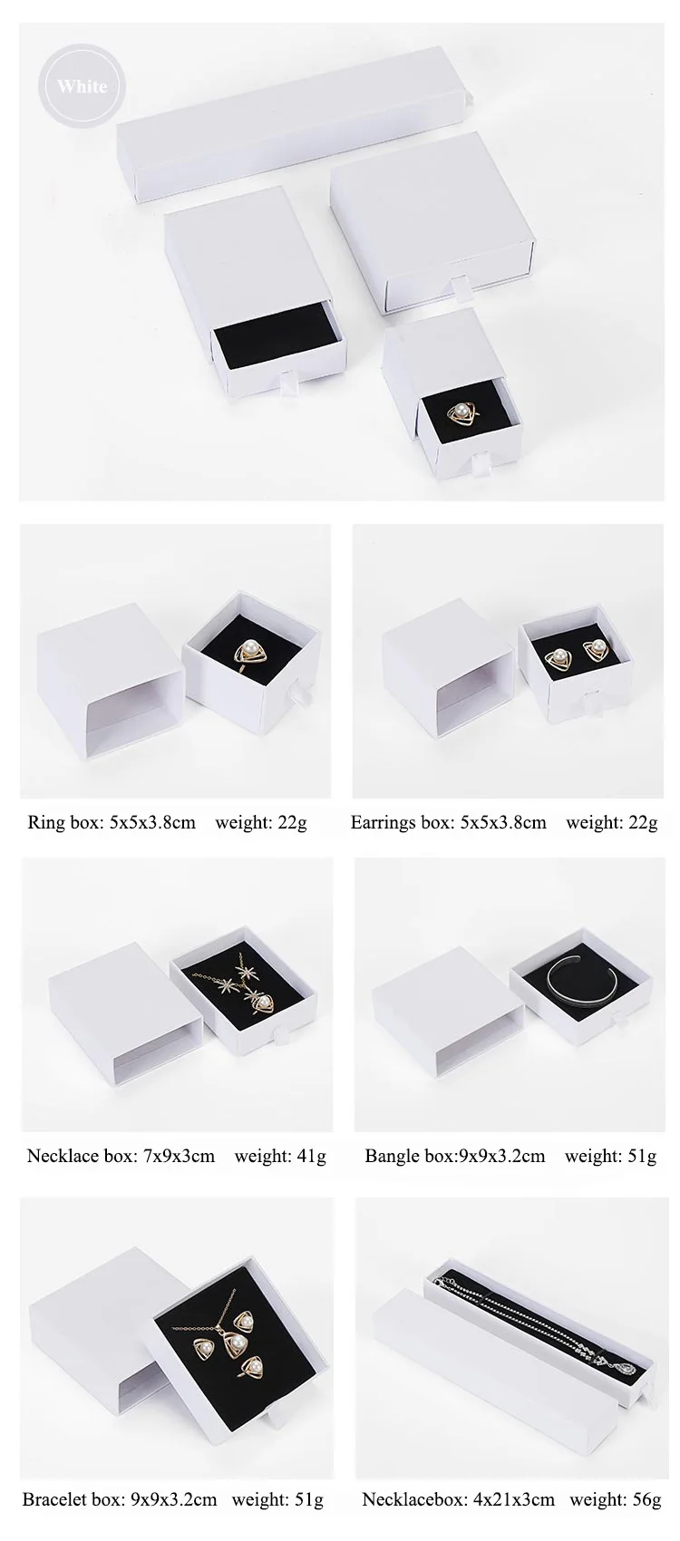 Bulk Stock Mini Slide Out Drawer Jewelry Gift Boxes Support Logo ...
