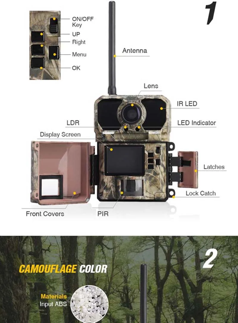 4g Lte Sim Mms Forest Trail Camera Remote Control Forest Security ...