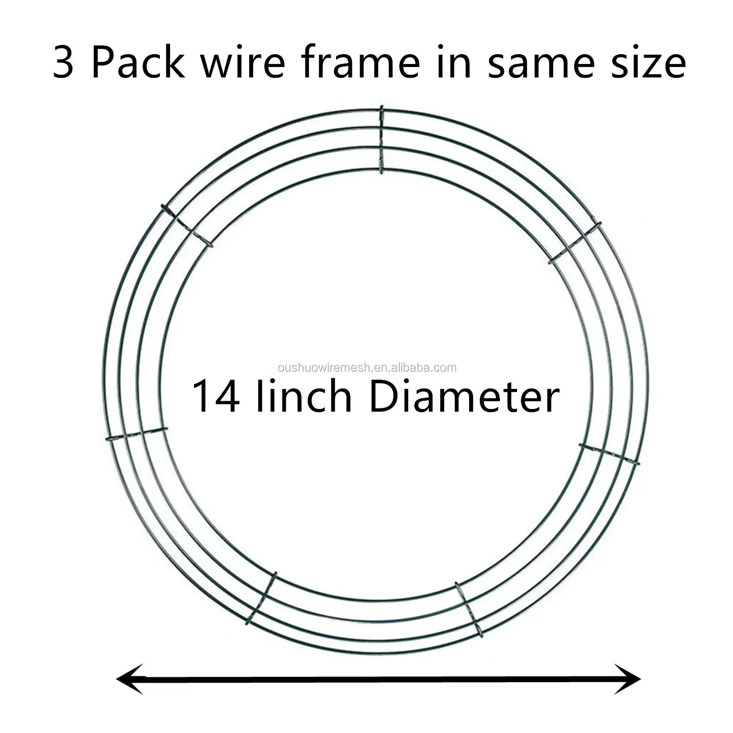 18inches Craft Metal Wire Wreath Frame For Wreath Making - Buy Wire ...