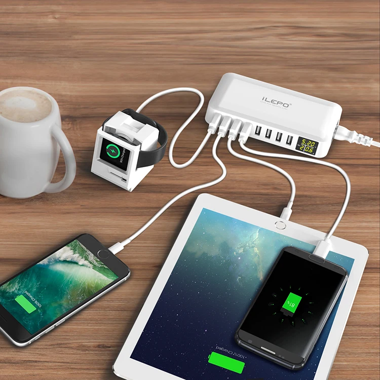 Multiple Charger Station Fast Charging Usb Charger 8-port Multi Usb ...