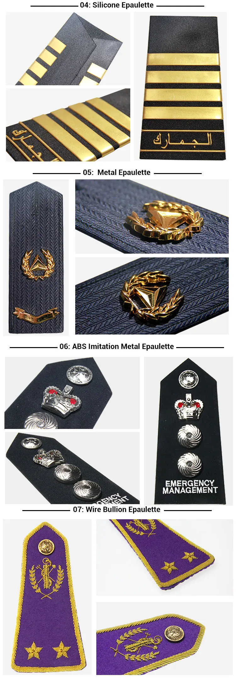 Factory Wholesale Military Army Navy Pilot Ranks Security Uniform ...