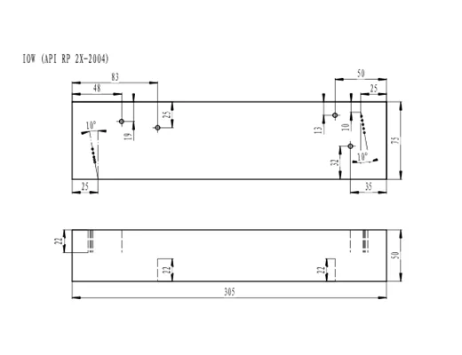 A5/IOW Ultrasonic Beam Calibration Block - Huatec Standard