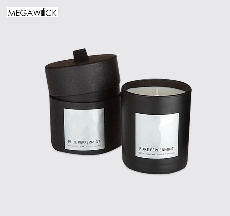 High Quality Matte Black Candle Holder with Gift Box