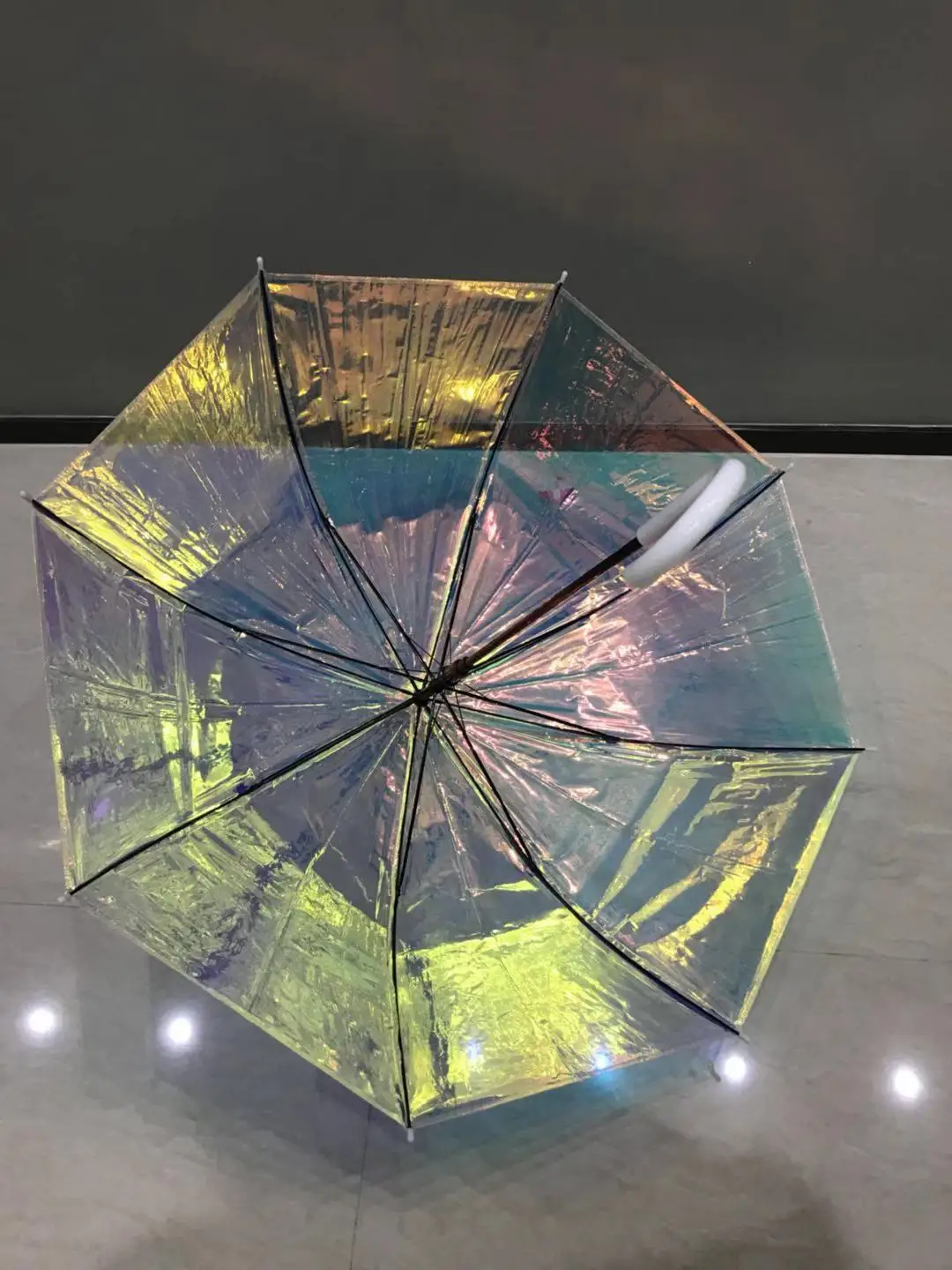 Diamond Shining Rainbow Iridescent Eva Plastic Bubble Umbrella Hot Sale ...