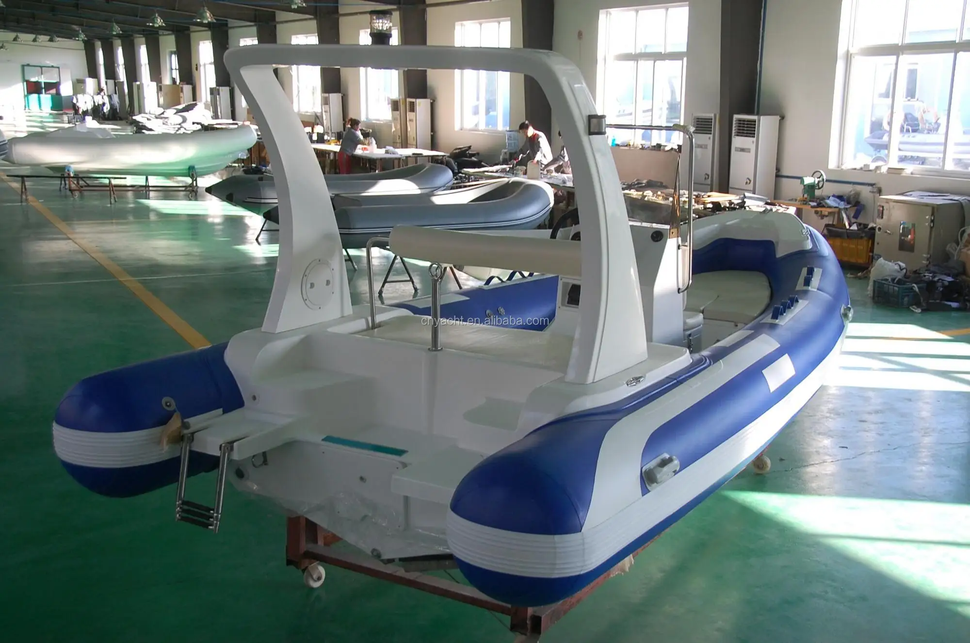 18ft RIB 550 Fiberglass Hull Inflatable Pontoon Boat