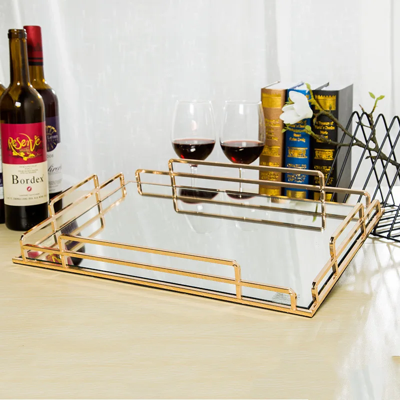 Party Wedding Arabic Gold Plated Metal Catering Serving Trays Circle ...