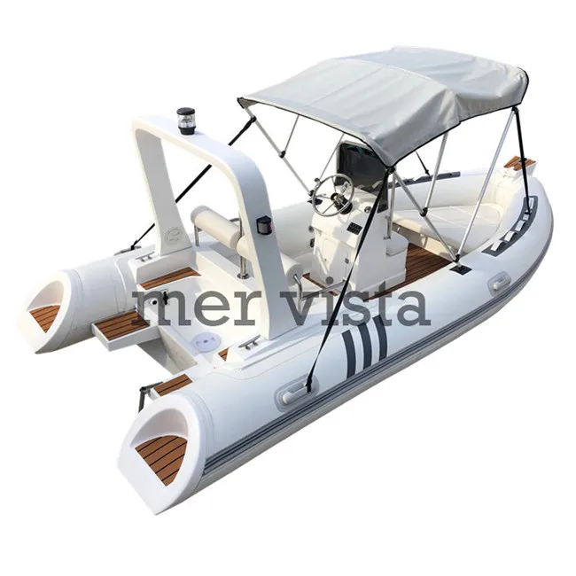 8 Person Fiberglass Hull Cabin Inflatable Rib Boat With Outboard Motor ...