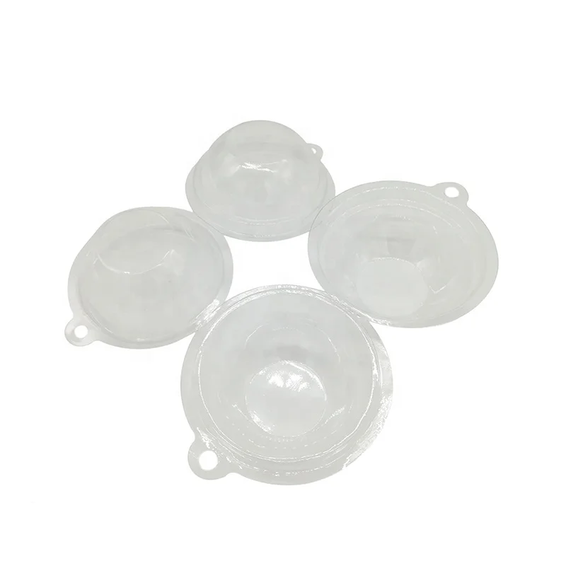 Custom Clear Transparent Plastic Bath Bomb Mold Clamshell Packaging