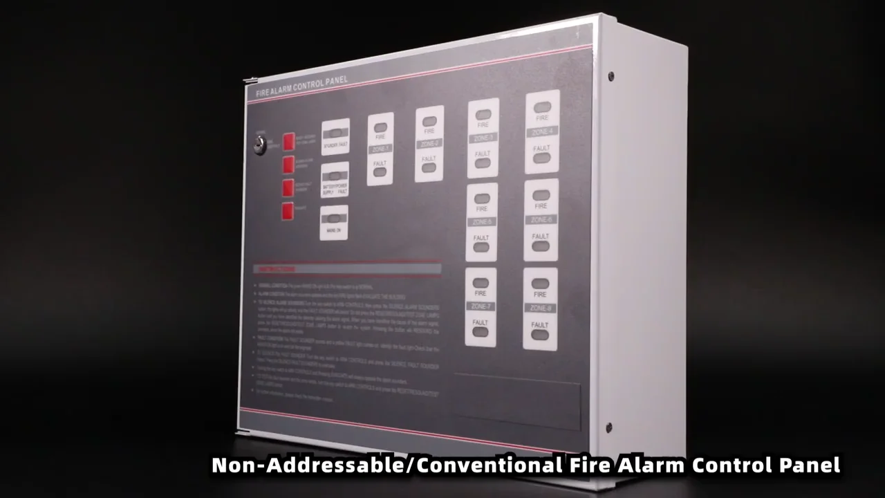 Fire Alarm Control Unit Panel System 8 Zones Connect With Conventional ...